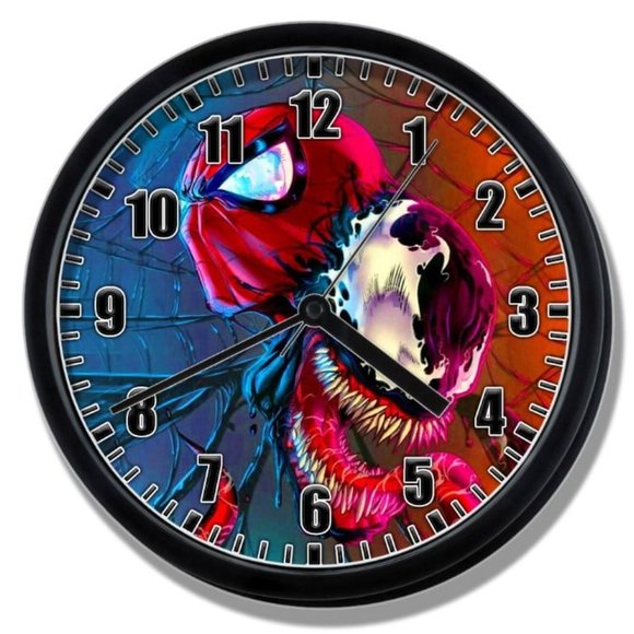 Clock | Wall Decor | Spiderman Clock Wall Clock Decor Spiderman Venom ...